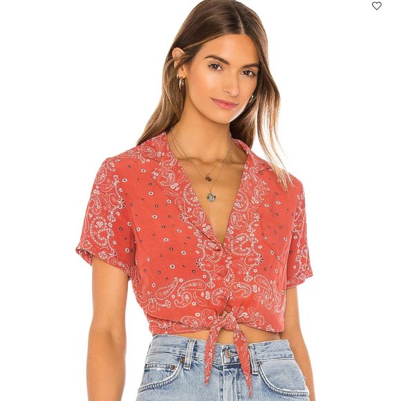 Tularosa | Tops | Bandana Wrap Crop Top | Poshmark